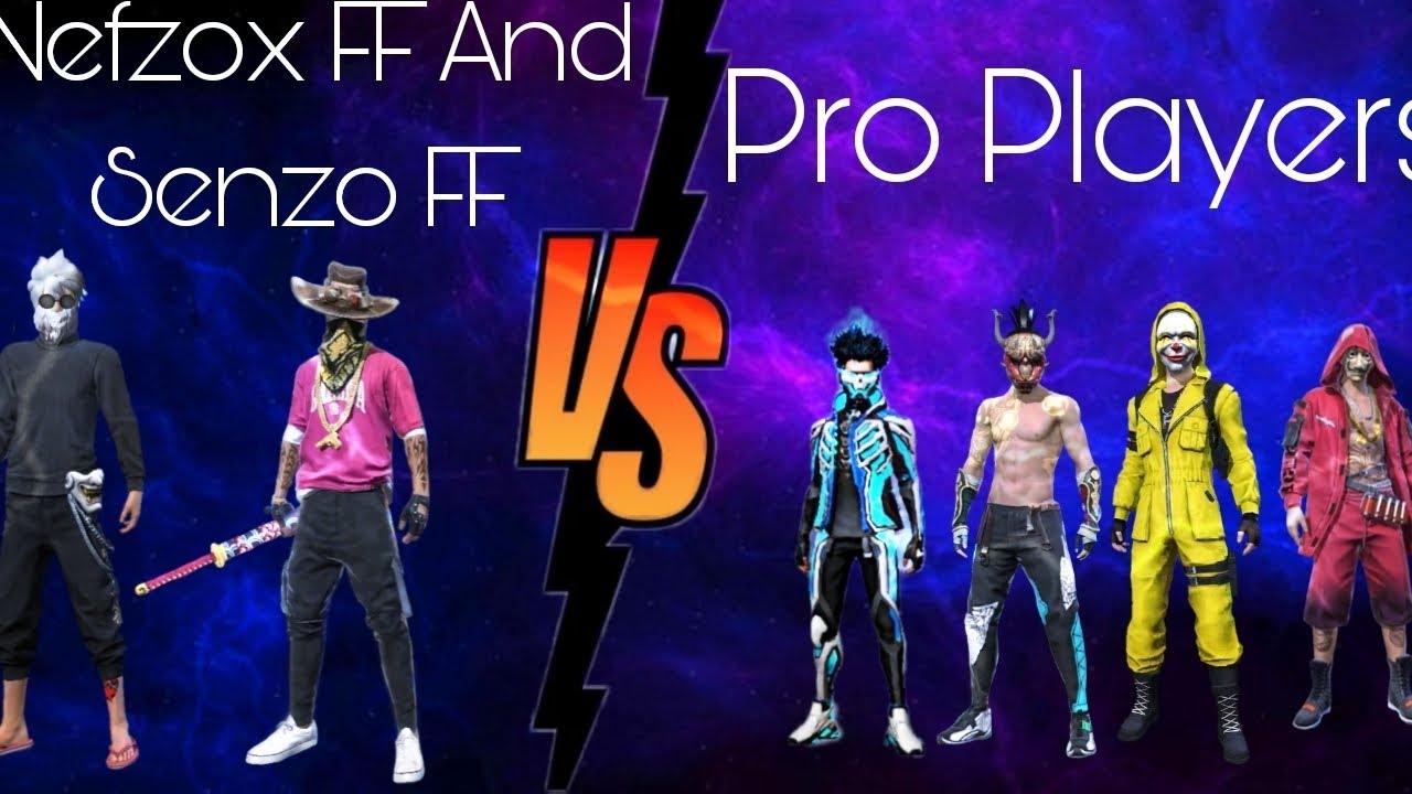 NeFzoX FF And Senzo FF 📈☠️ Vs 4 Pro Players 🔥 📈 - YouTube