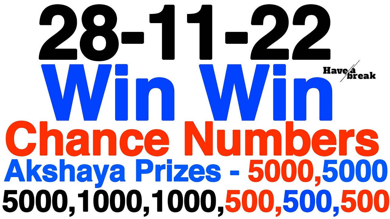 28-11-22 WIN WIN Lottery Chance Numbers... Akshaya Prizes 5000,5000 ...