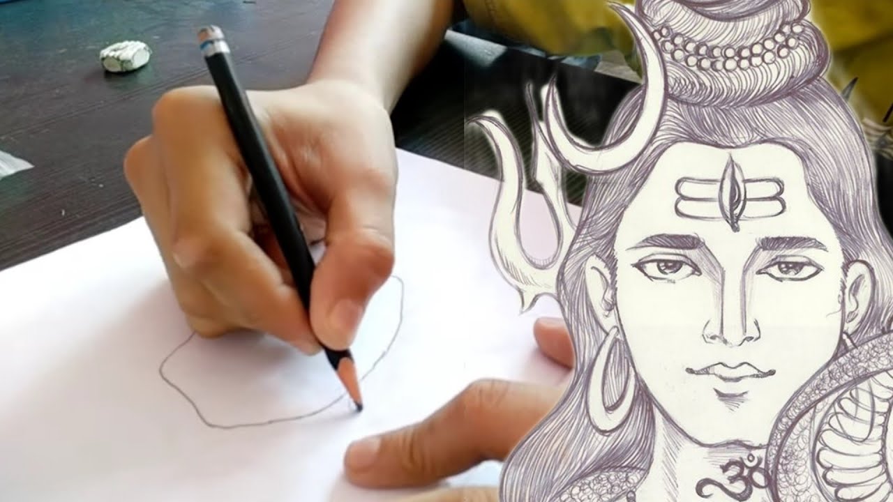 how to draw mahadev 😌 - YouTube