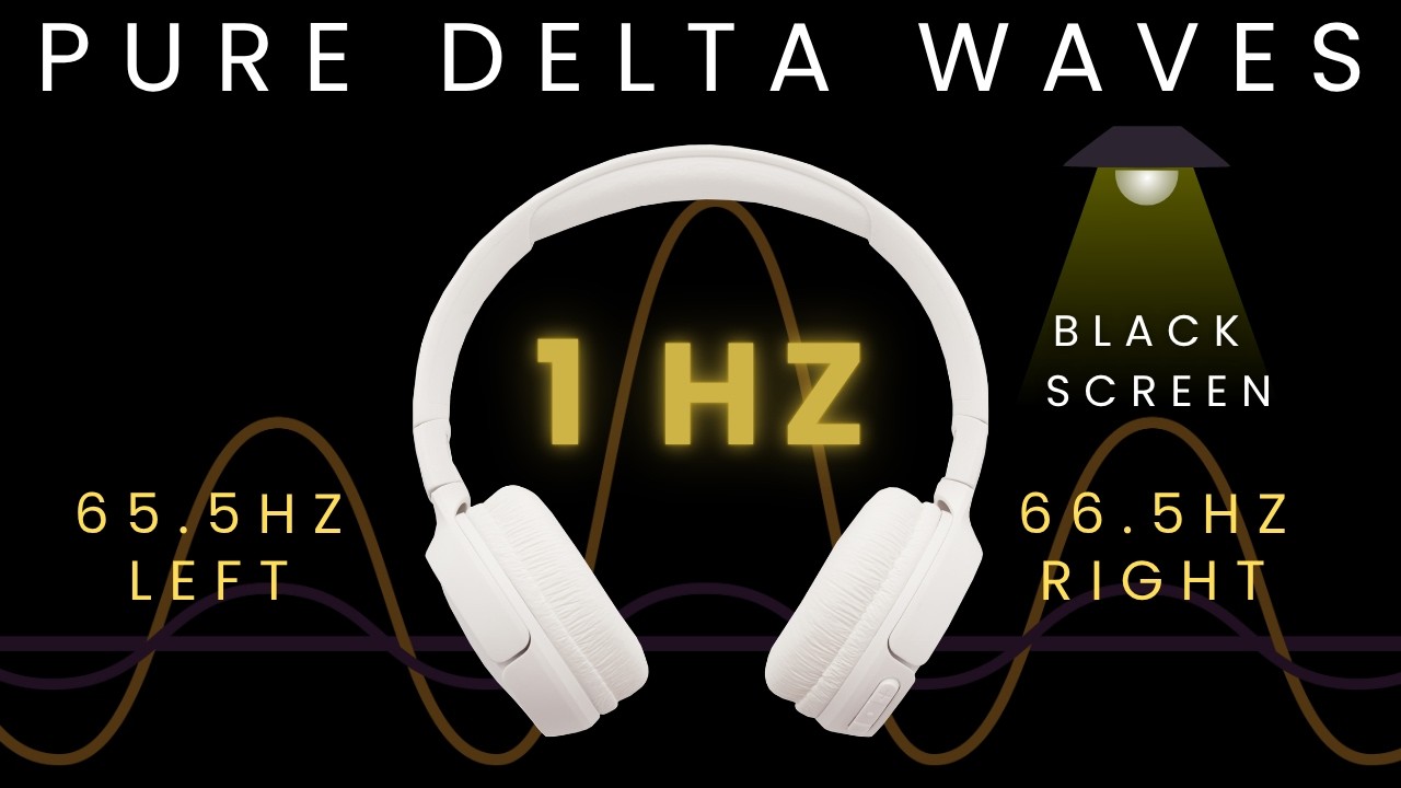 1 HZ Delta Wave For Sleep [Black Screen] Pure Frequency Binaural Beats ...