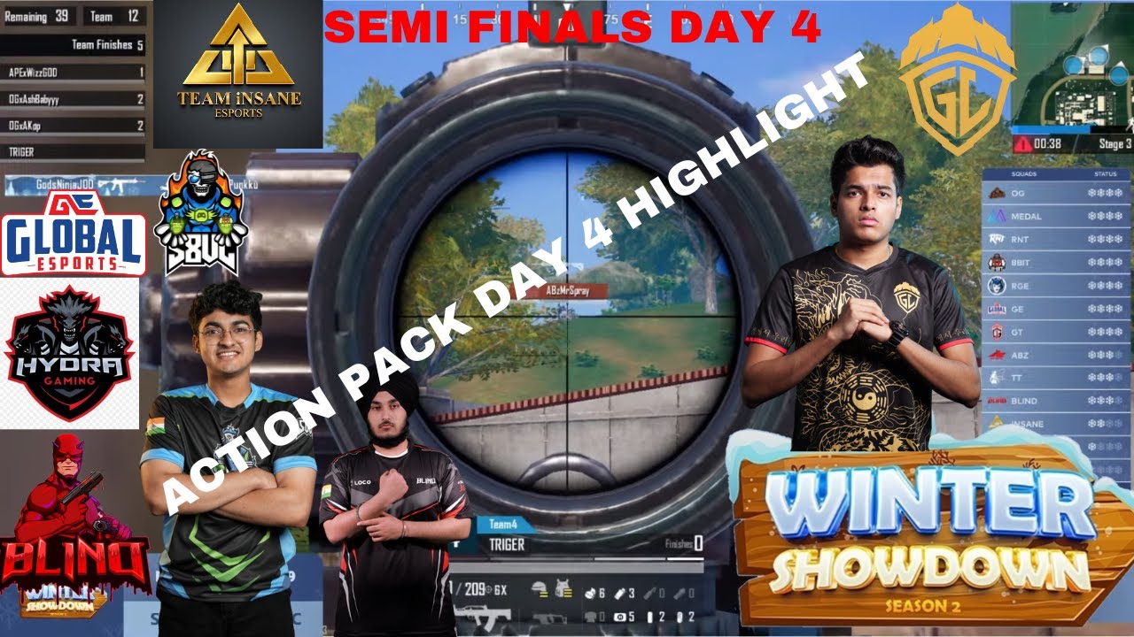 APL WINTER SHOWDOWN SEMI FINALS DAY 4 | SOUL , GODLIKE , BLIND , HYDRA ...
