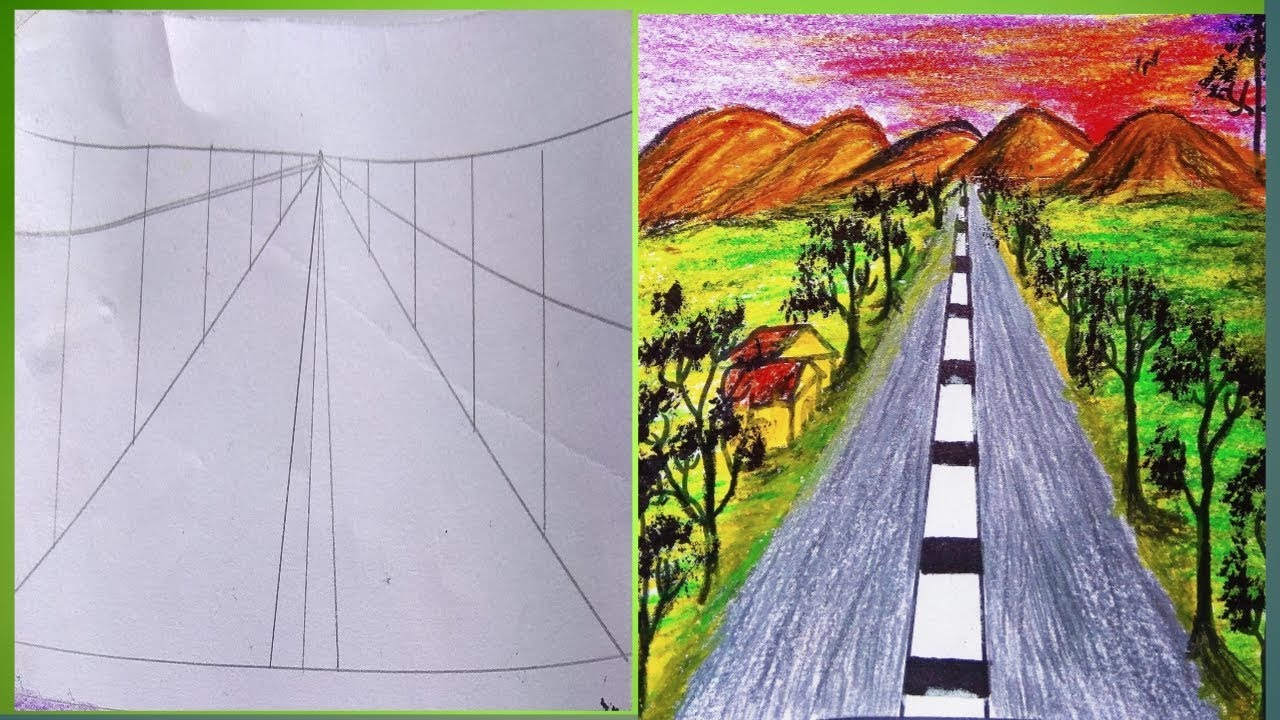 Distant view drawing easy I drawing for kids I drawing picture I draw a ...