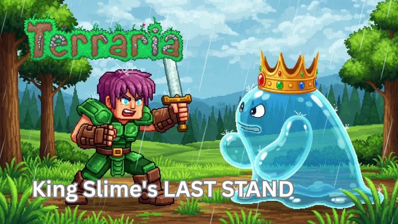 Lets play Terraria [ Ep 16 ] King Slime Showdown! (Terraria's Easiest ...