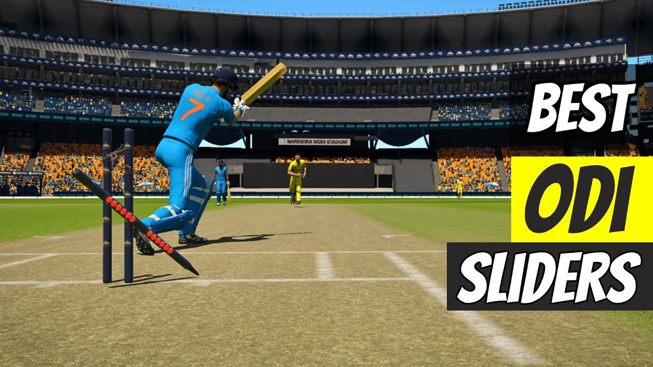 Best ODI Slider Settings (Custom Difficulty) CRICKET 24 - YouTube