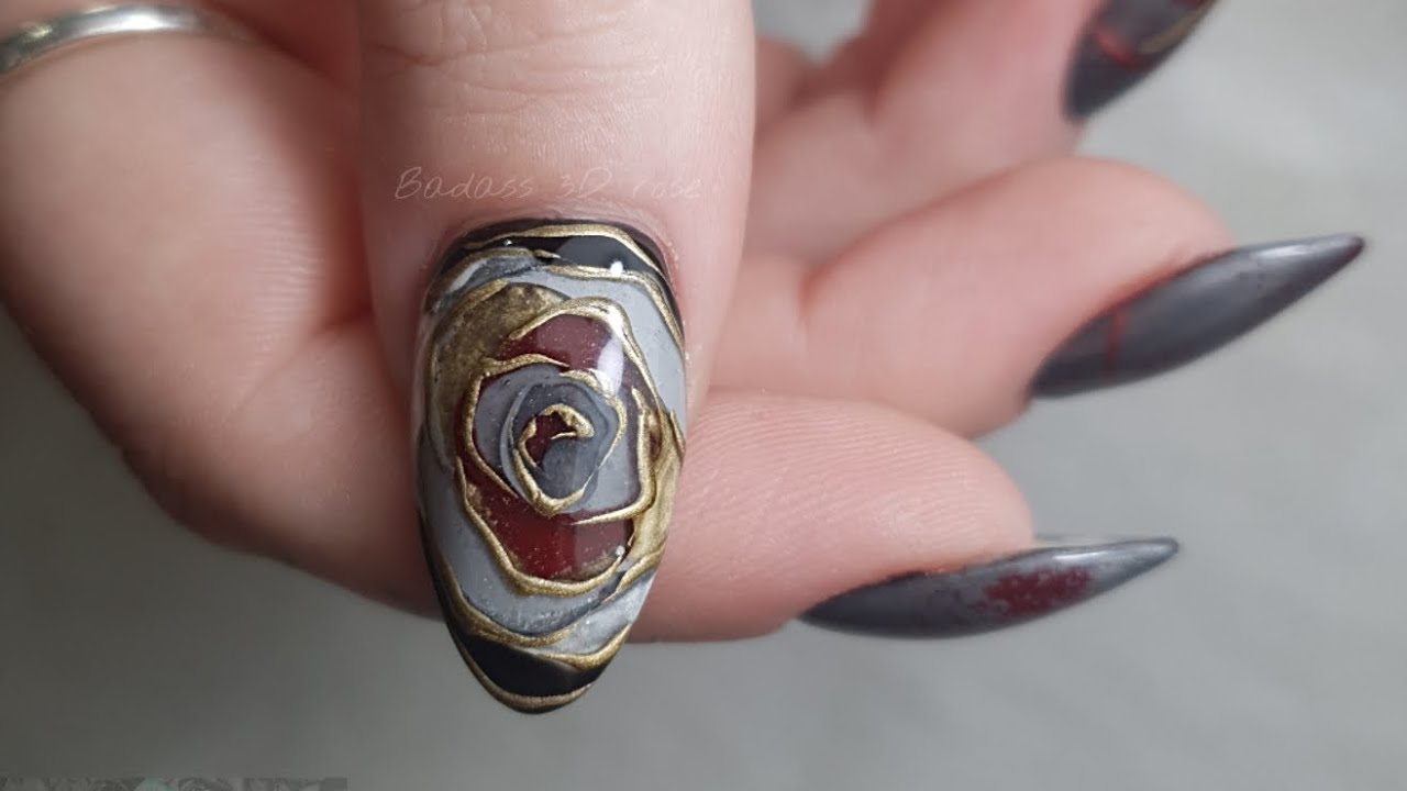 3D gothic inlay rose 🌹 part 1... 🥴 - YouTube