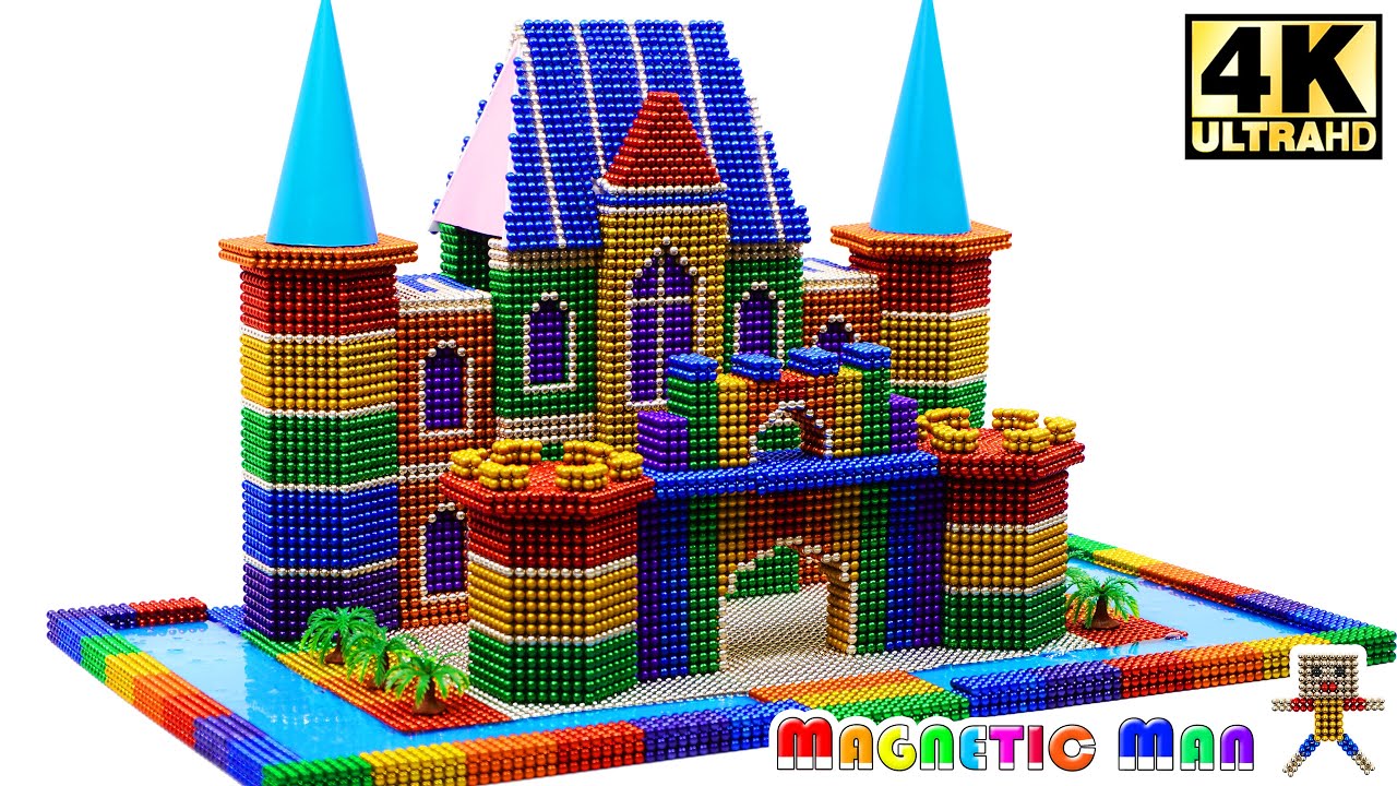 ASMR - Building Castle with Magnetic Balls, Slime (Satisfying and Relax ...