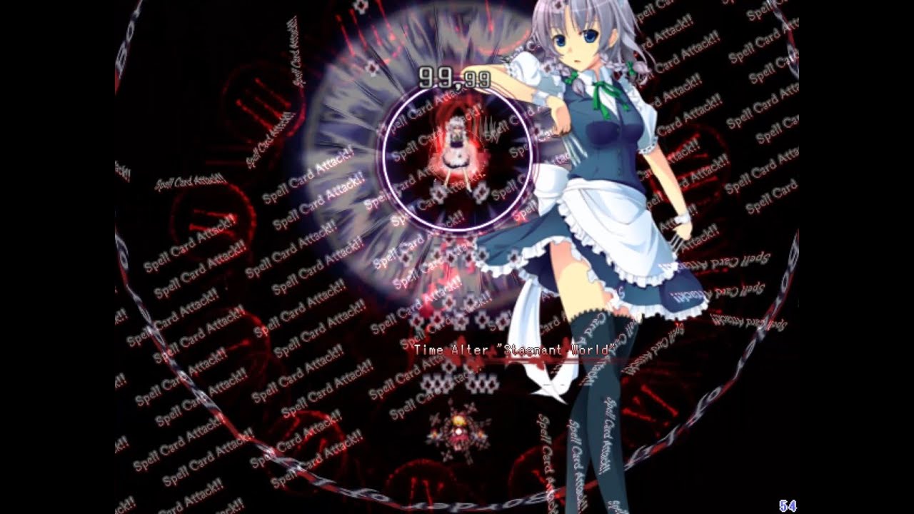Touhou Danmakufu - Sakuya Boss Fight (by Sariel) - YouTube
