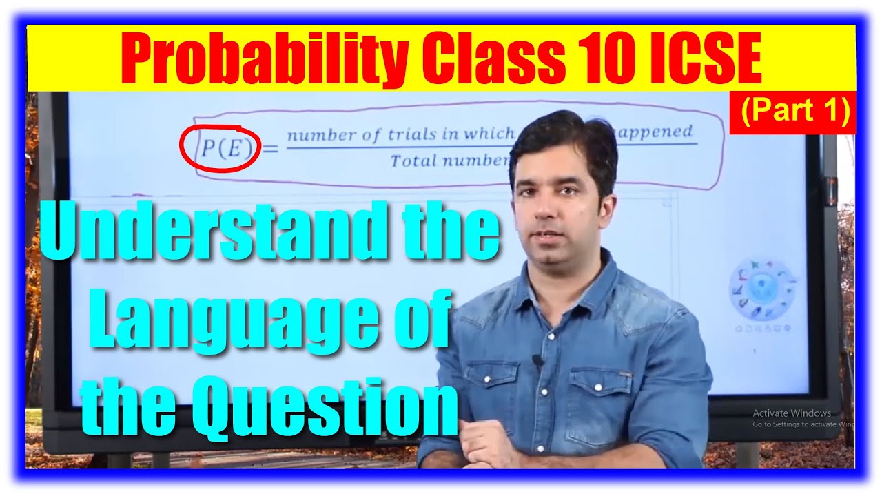 Probability Class 10 ICSE Part 1 Important ions Explained In Probability Class 10 ICSE Part 1 Important ions Explained In