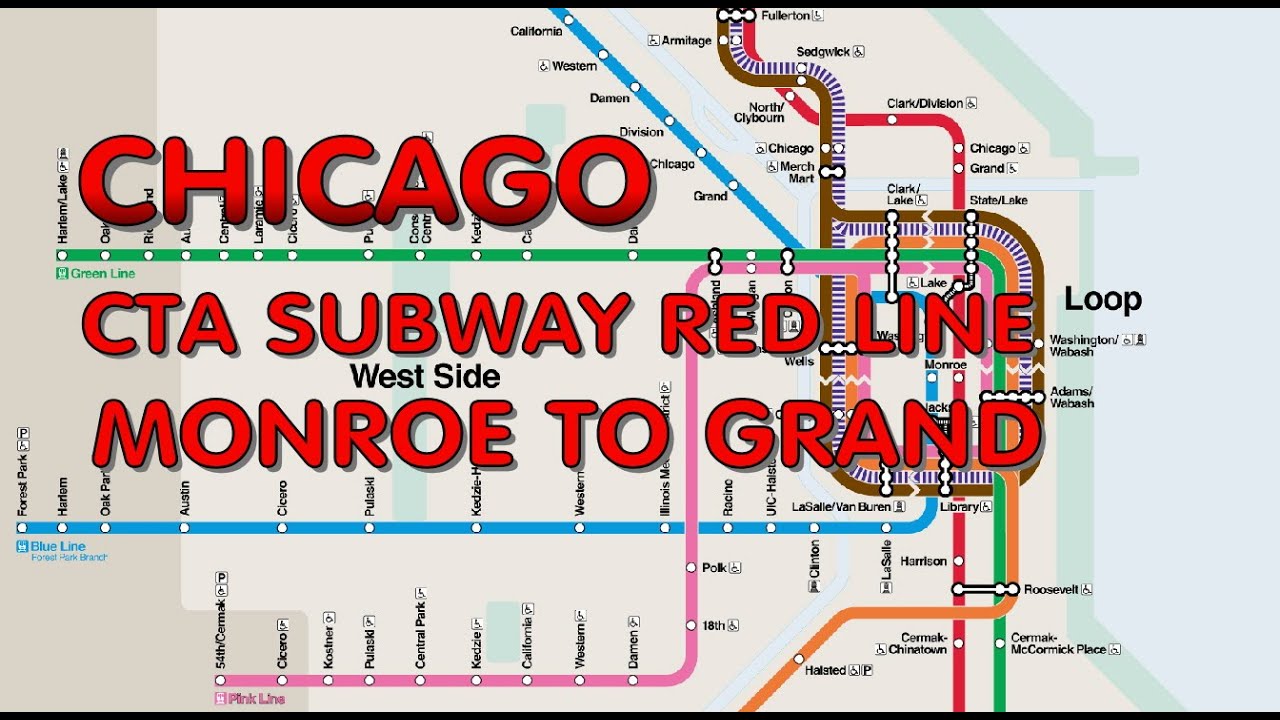 Chicago CTA Subway Red Line - Monroe To Grand - YouTube