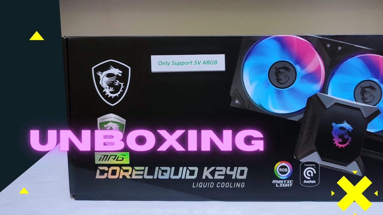 Unboxing AIO Liquid Cooling MSI Coreliquid K240 - YouTube