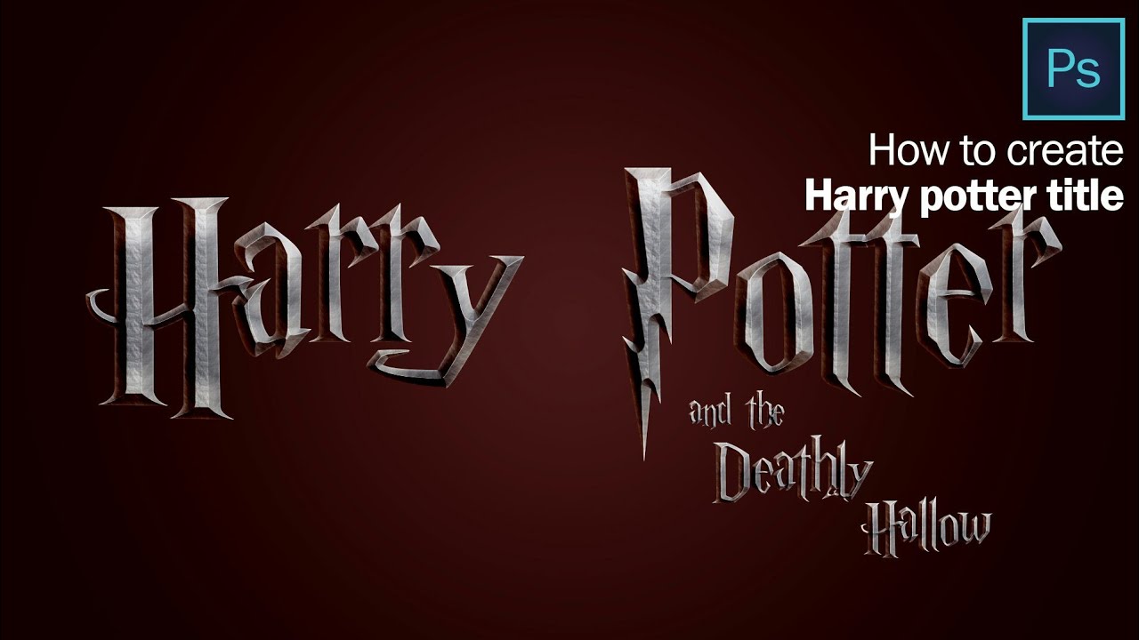 How to create harry potter title (action + font included) - YouTube