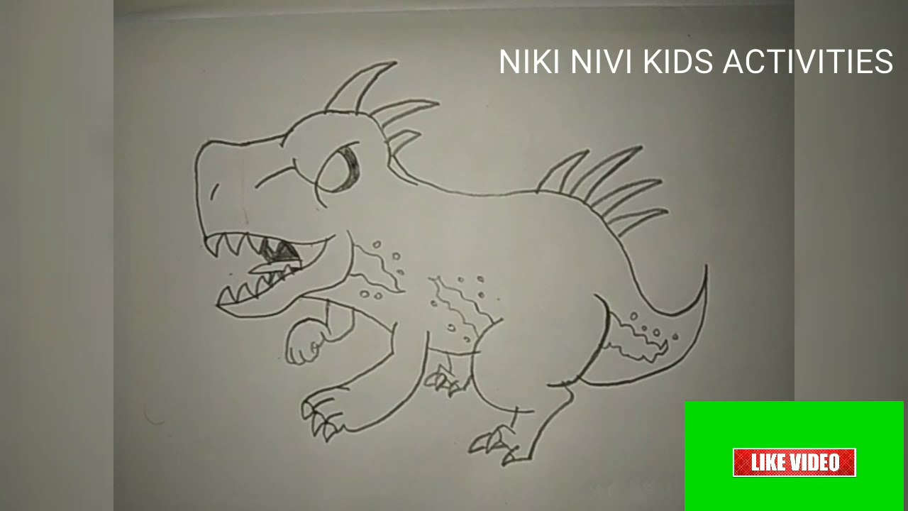 How to draw indoraptor/kids easy drawings step by step/young drawing ...