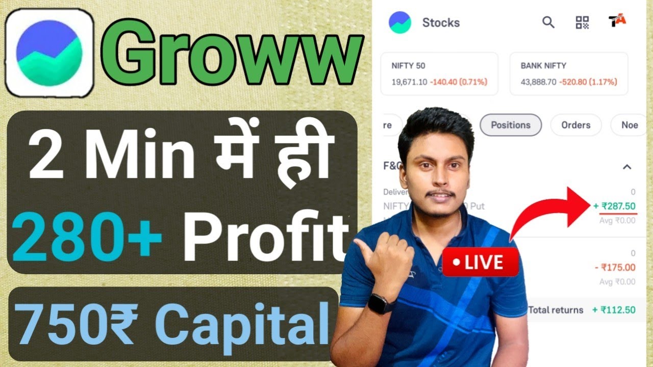 Using 750 Rs Capital And 500 Profit 🔴live Option Treading For