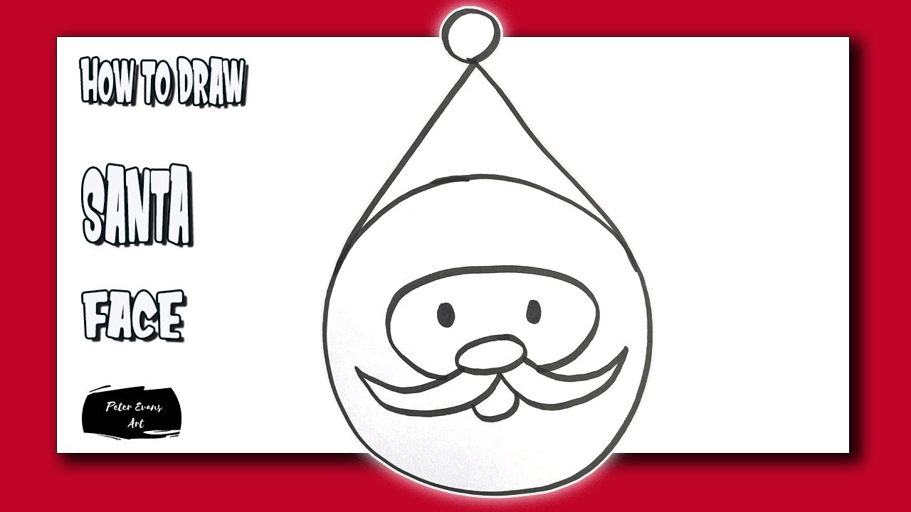 How to Draw a Cute Santa Face in 1 Minute! - YouTube