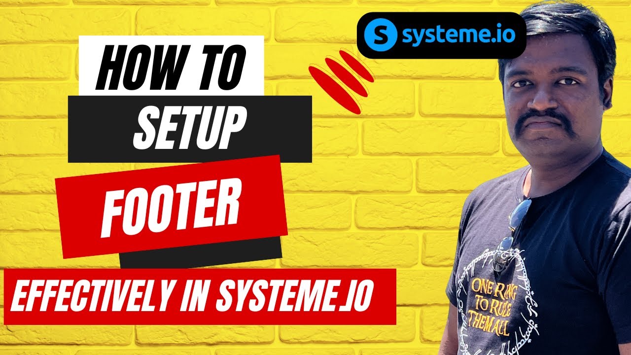 Systeme.io - Setting up your footer effectively - YouTube