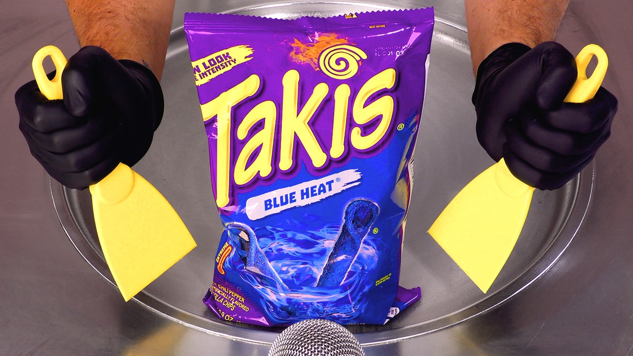 I Turn Takis Blue Heat Into Ice Cream Rolls! (-30°C) | ASMR - YouTube