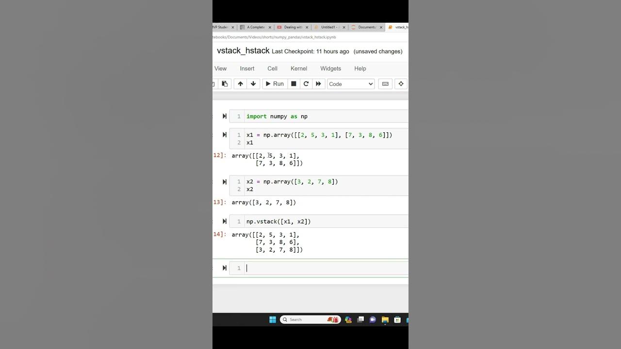 Stacking Numpy Arrays Nphstack And Npvstack Numpy Datascience