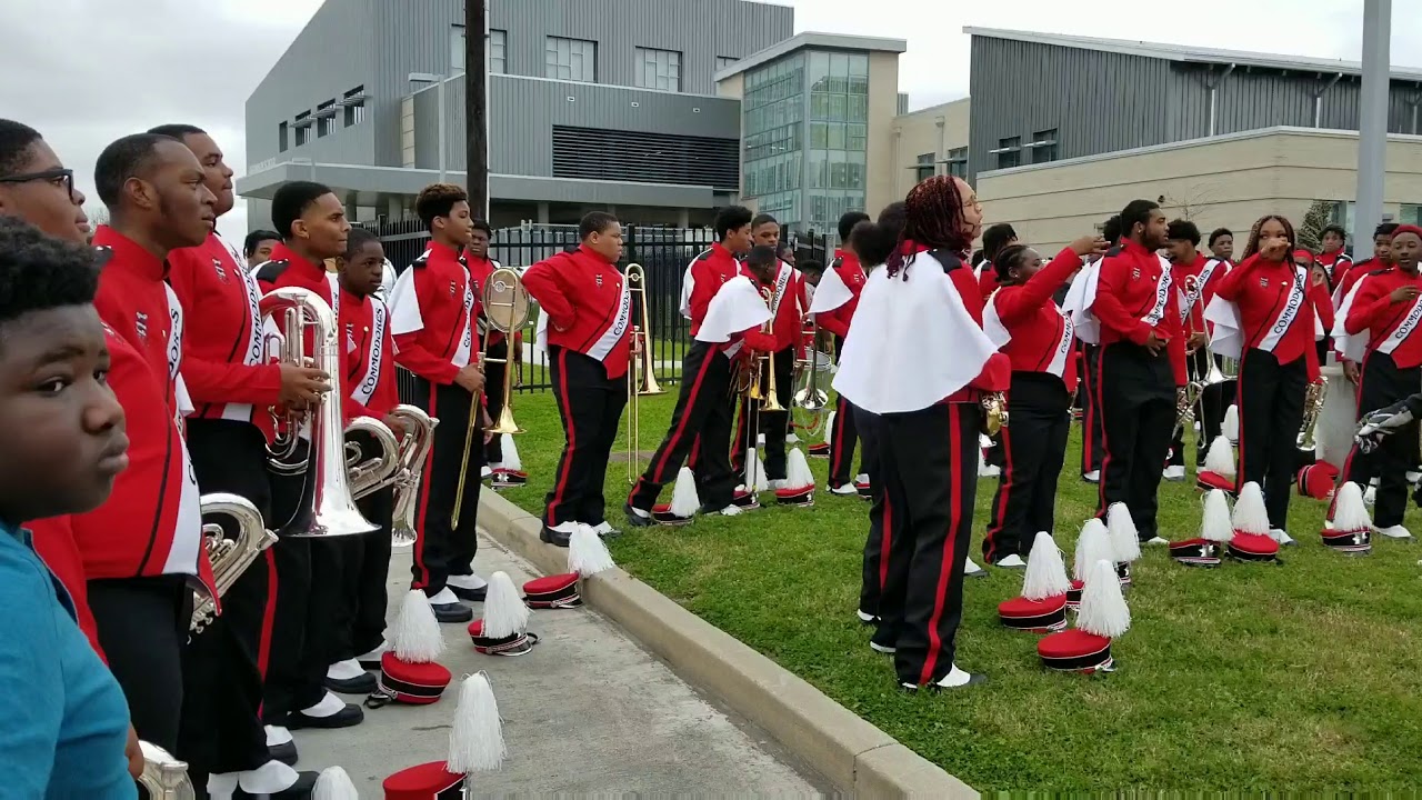 Abramson (Sci Academy) band playing after the Krewe of Nefertiti parade ...