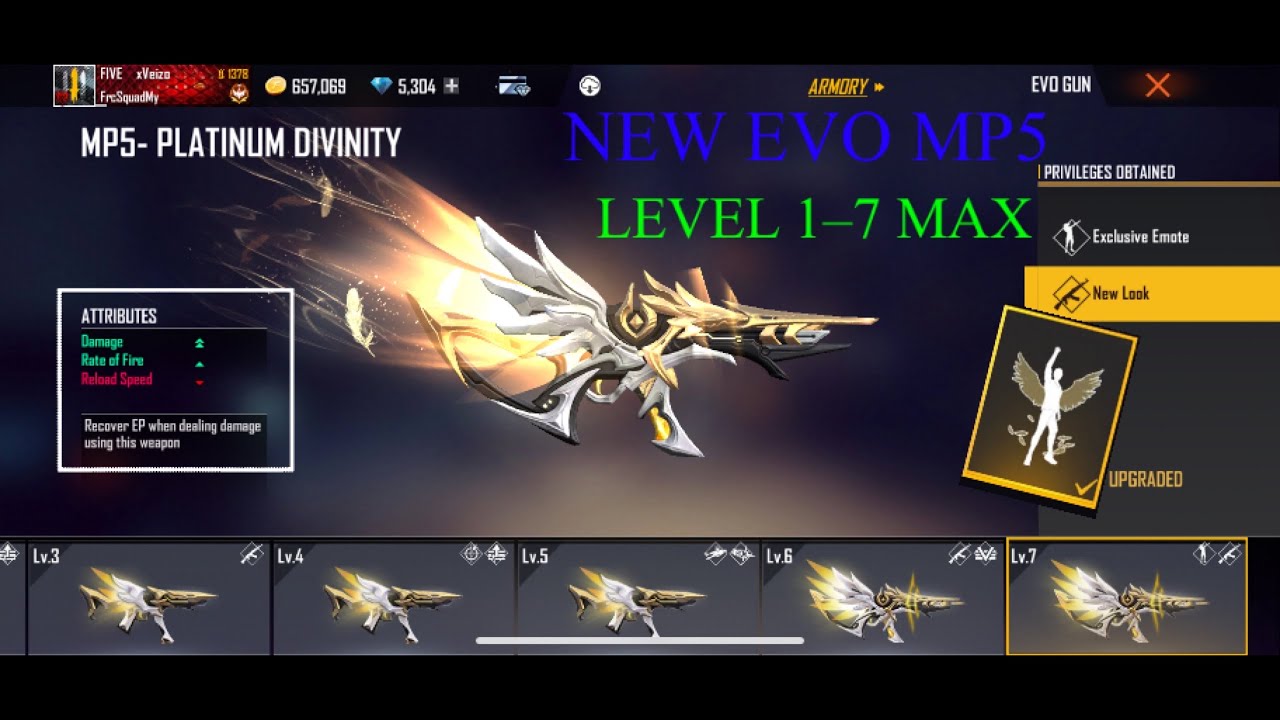New evo gun mp5 level 1 to level 7 - YouTube