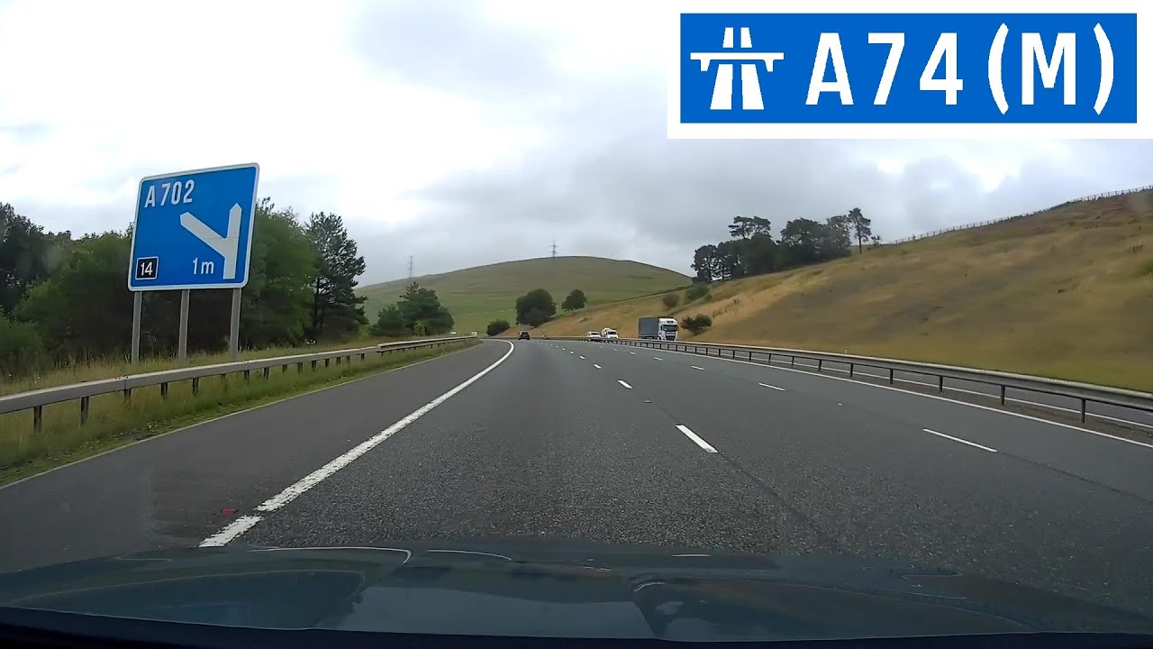 Driving in the UK - A74(M) Motorway - Southbound - YouTube