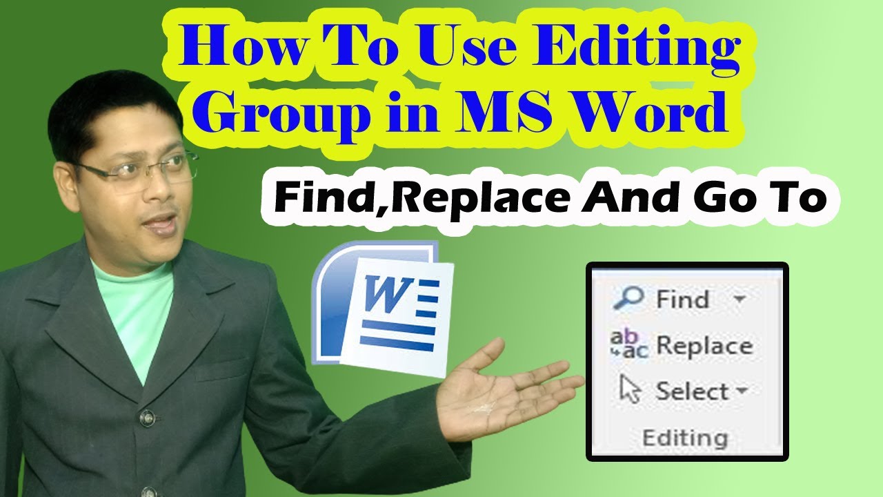 Find Replace Go To Ms Word How To Do Select Object Word 2016 Kaise Kare Find Replace Go To