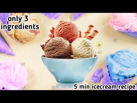 3 ingredient ice cream / 6 easy and quick ice cream recipe /6 आसान और ...