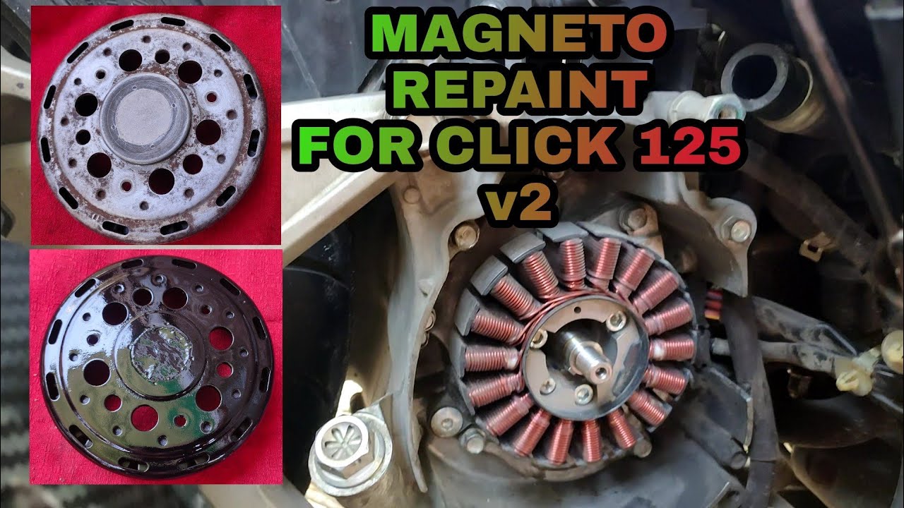 MAGNETO REPAINT AND STATOR CLEANING FOR HONDA CLICK 125 - YouTube