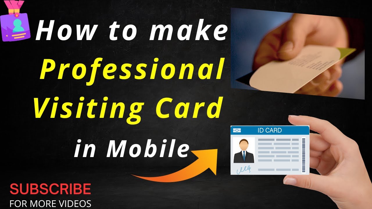 How to make Business Card in Mobile | How to make Professional Visiting ...