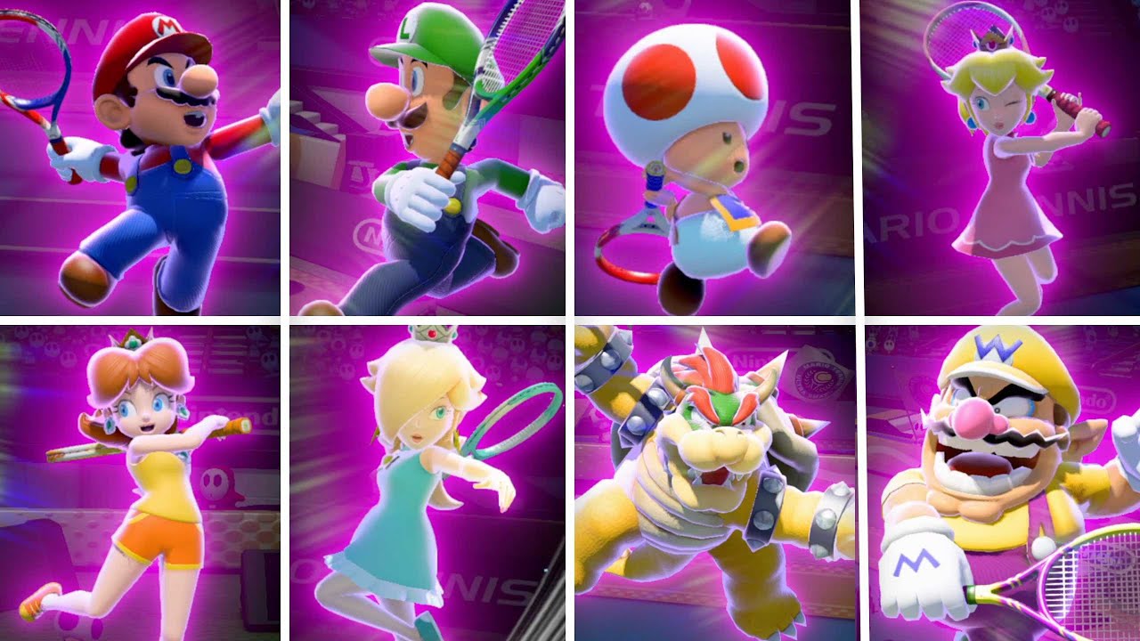 Mario Tennis Ultra Smash - All Characters Ultra Smash - YouTube