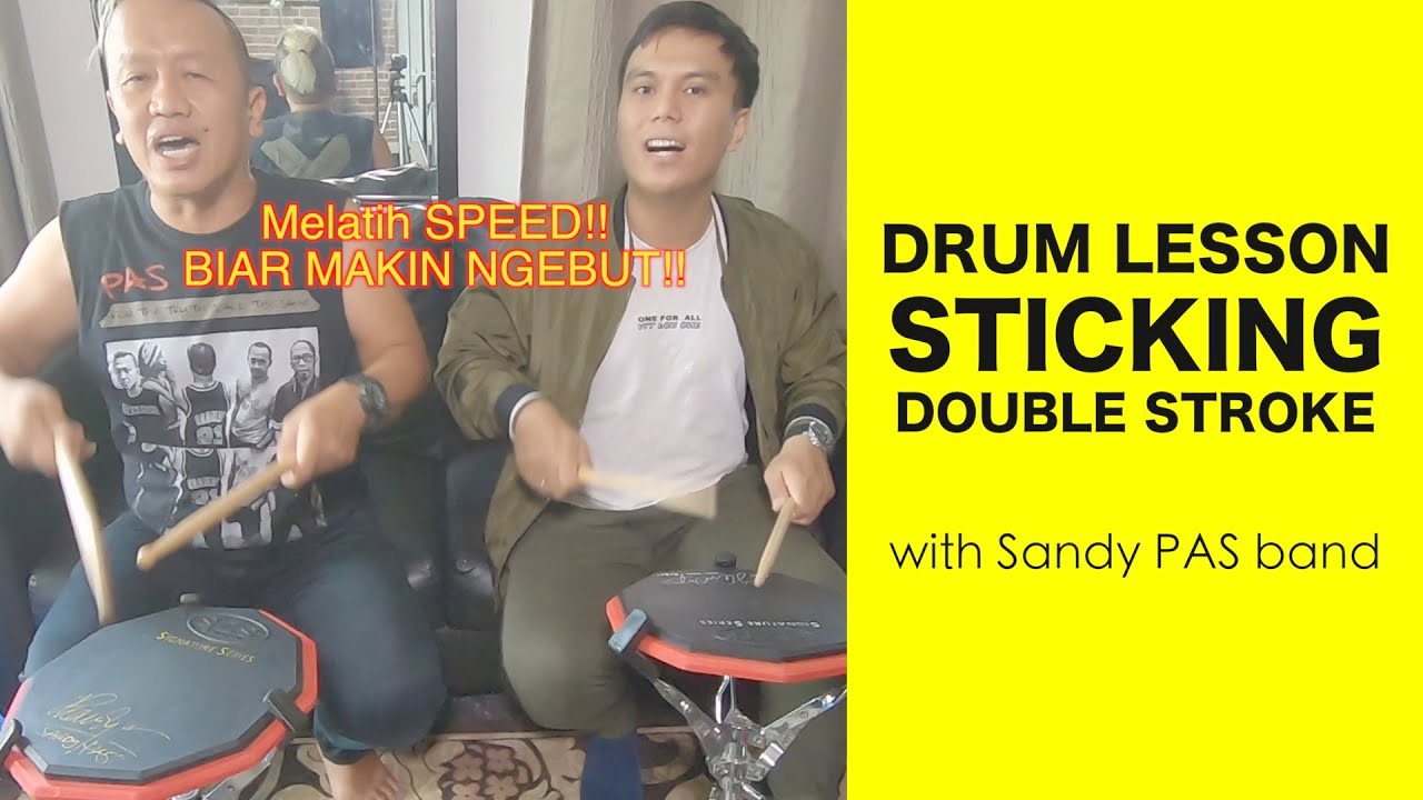 DRUM LESSON STICKING DOUBLE STROKE WITH SANDY PAS BAND - YouTube