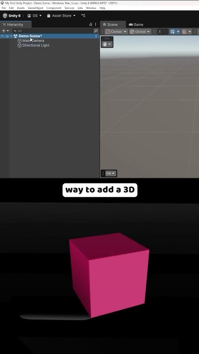 Unity 6 Part - 3 | Adding 3D Objects in Unity #unity3d #indiegamedev #gamedevelopment - YouTube