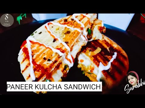 Paneer Stuffed Kulcha Sandwich/Grilled Sandwich/Kulcha Sandwich/Cheese ...