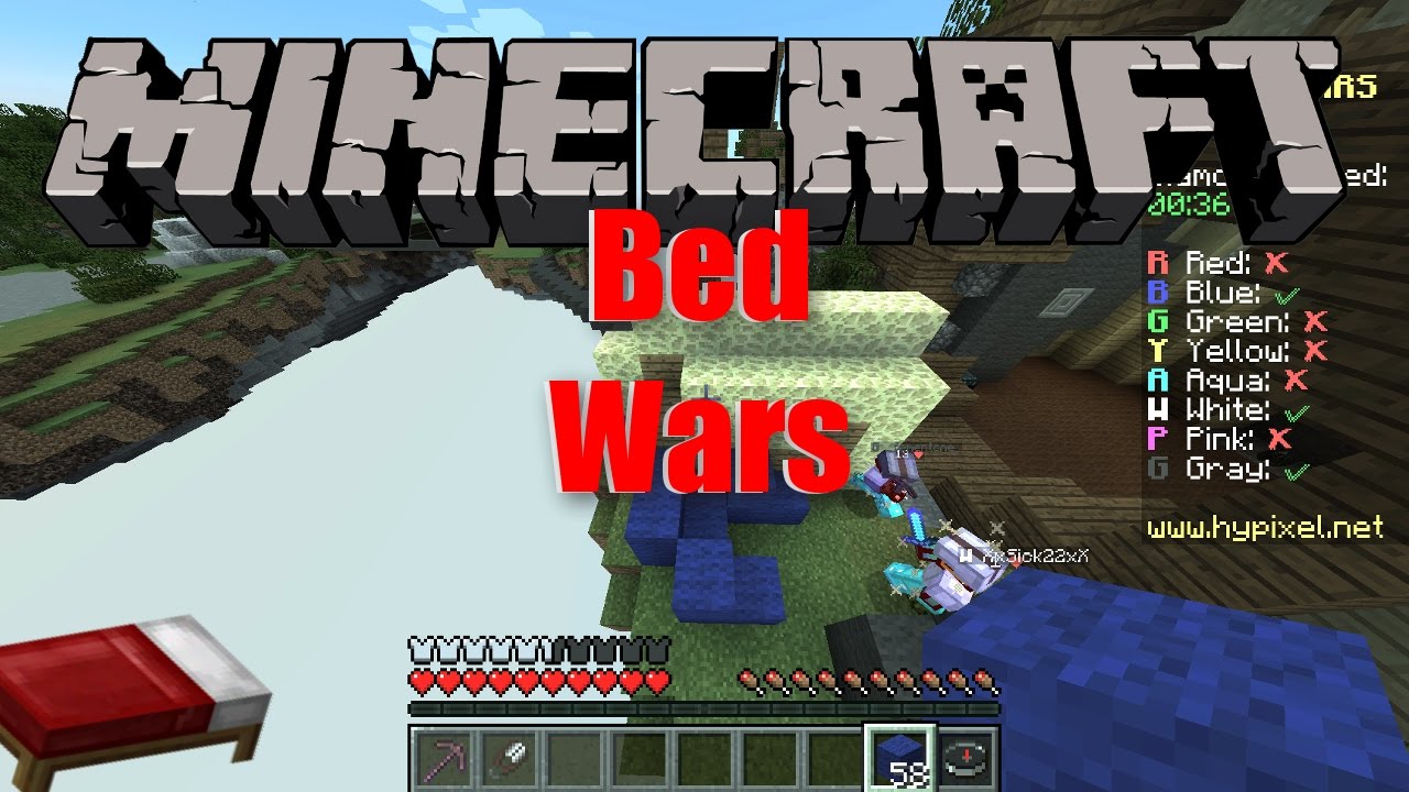 RUN AND GUN! Minecraft Bedwars! (Solo) - YouTube