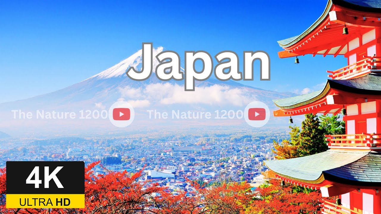 FLYING OVER JAPAN 4K UHD 😍 Relaxing Music With Beautiful Nature🥰4K ...