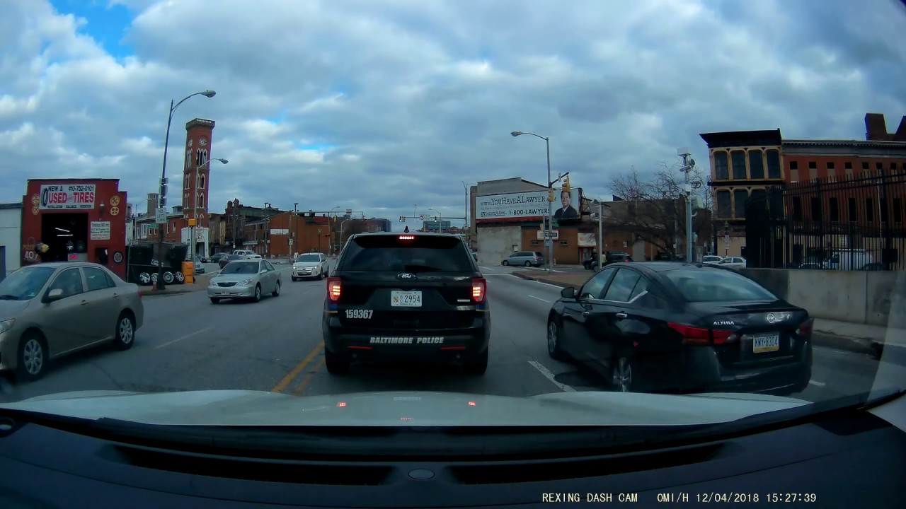 Police Running a Red Light - Baltimoron Drivers - YouTube