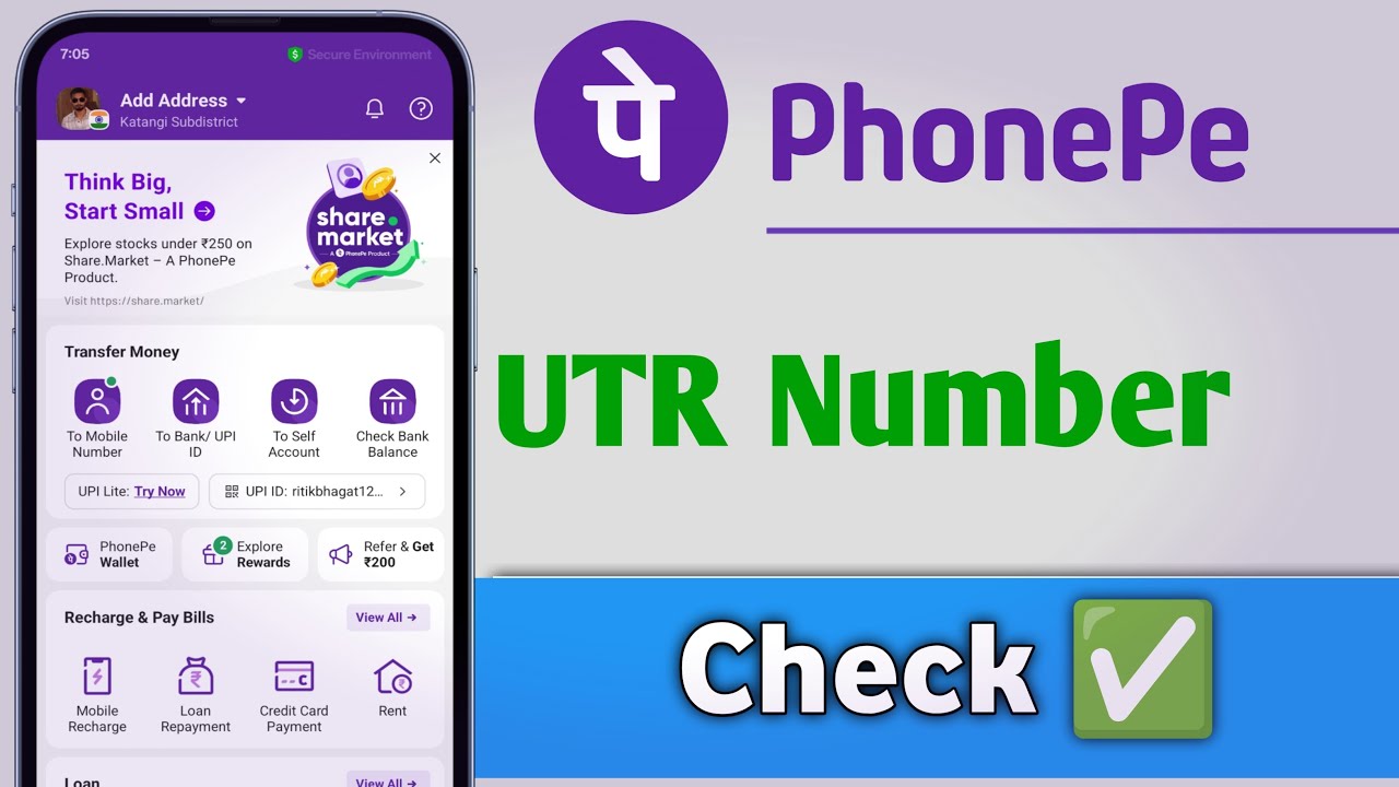 PhonePe UTR Number Check - YouTube