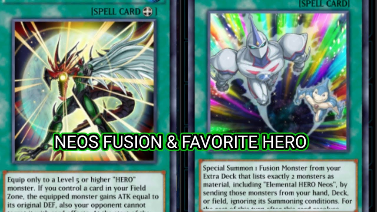 NEOS FUSION & FAVORITE HERO [Yu-Gi-Oh Duel Links ] - YouTube