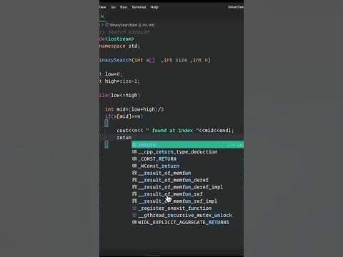 BINARY Search Program IN C++ @codebucketht 🔥🔥 - YouTube