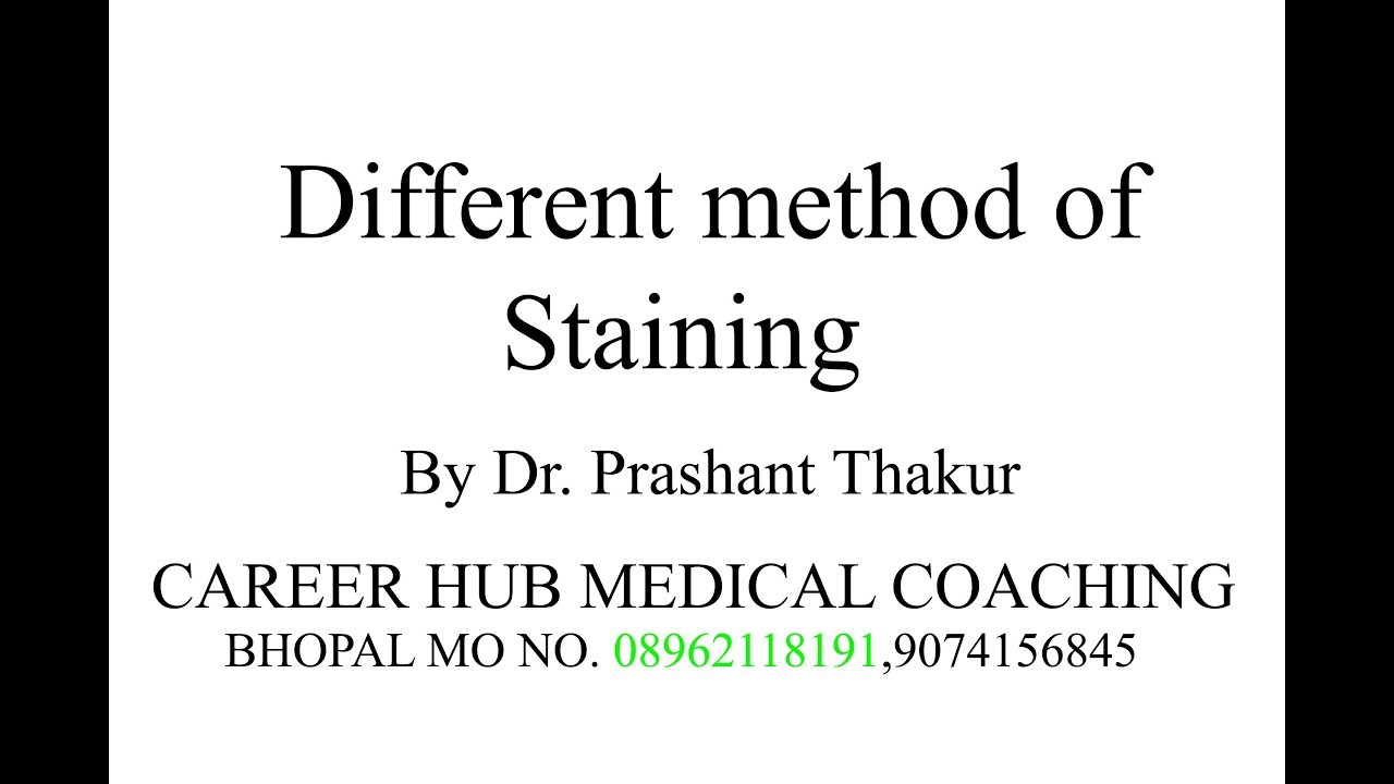 Method of staining,simple, negative/india ink method, impregnation ...