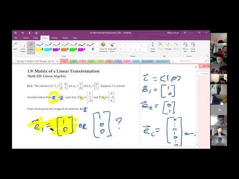 1.9: Matrix of Linear Transformations - YouTube