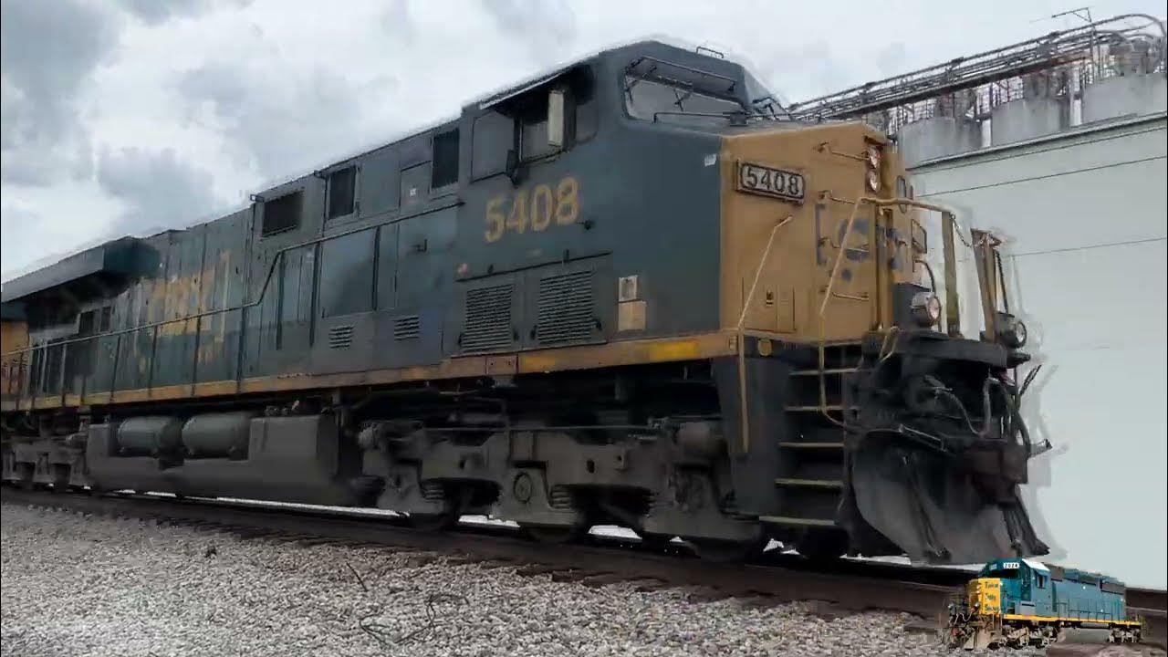 CSX 5408 ES44DC Leads M584 at Murfreesboro, TN - YouTube