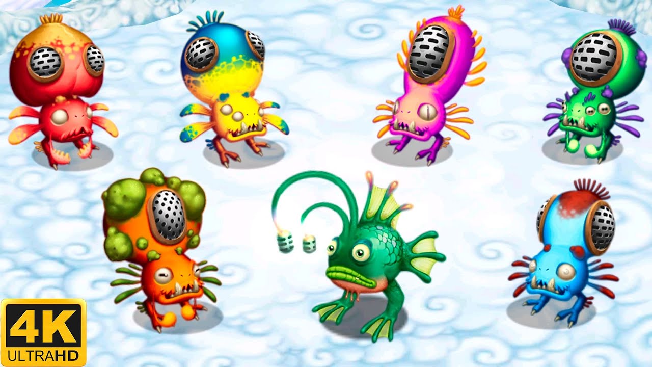 Prismatic Phangler - all versions (My Singing Monsters: Dawn Of Fire ...