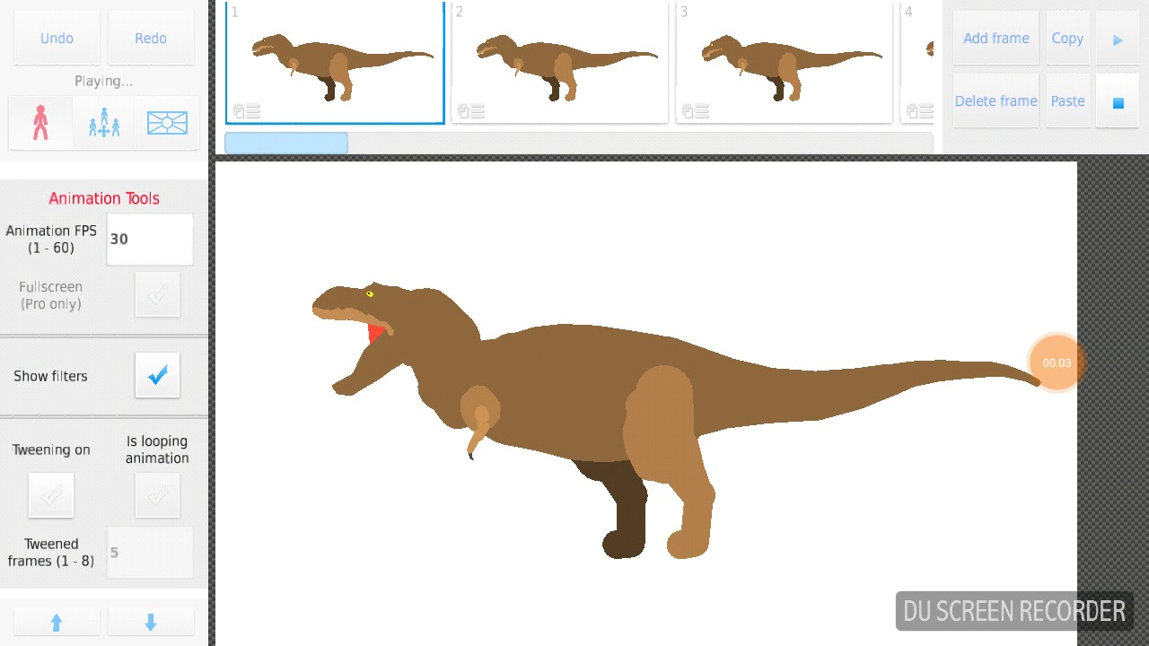 T rex bite animation - YouTube