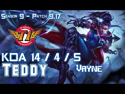 SKT T1 Teddy VAYNE vs KZ Deft EZREAL ADC - Patch 9.17 KR Ranked - YouTube