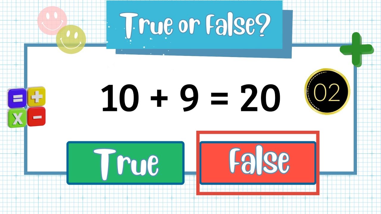 Math True or False Quiz for Kids Fun Learning Challenge with Baali ...