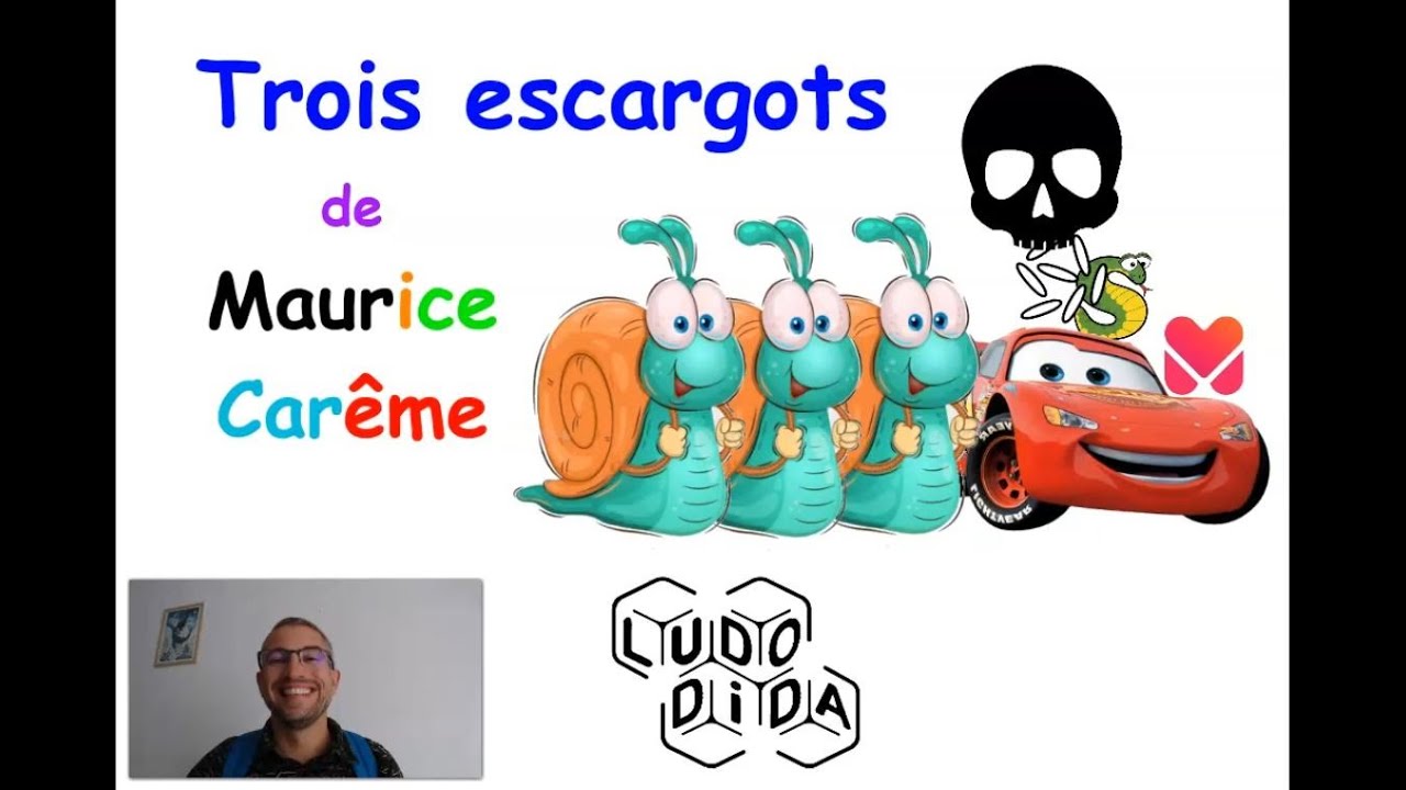 👍🏻 APPRENONS TA POESIE 🐌 Trois escargots 🦎 Maurice Carême - YouTube
