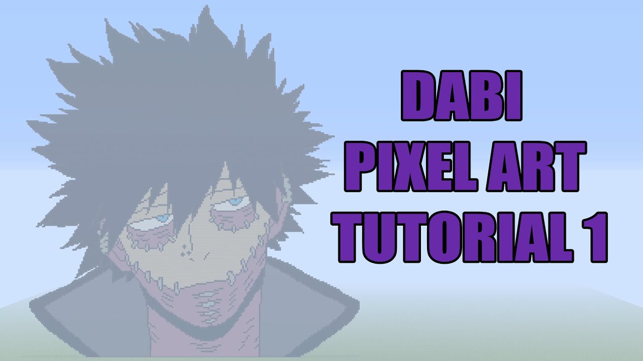 Minecraft Dabi Pixel Art Tutorial 1 (My Hero Academia) - YouTube