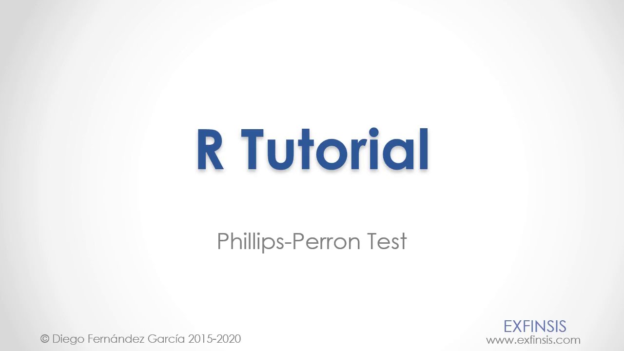 R Tutorial. Phillips-Perron Test - YouTube