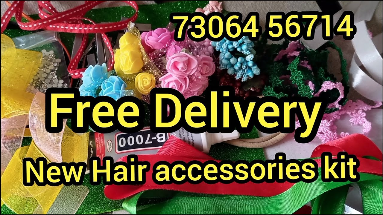 Hair accessories making kit / hair bow making business / Christmas hair ...