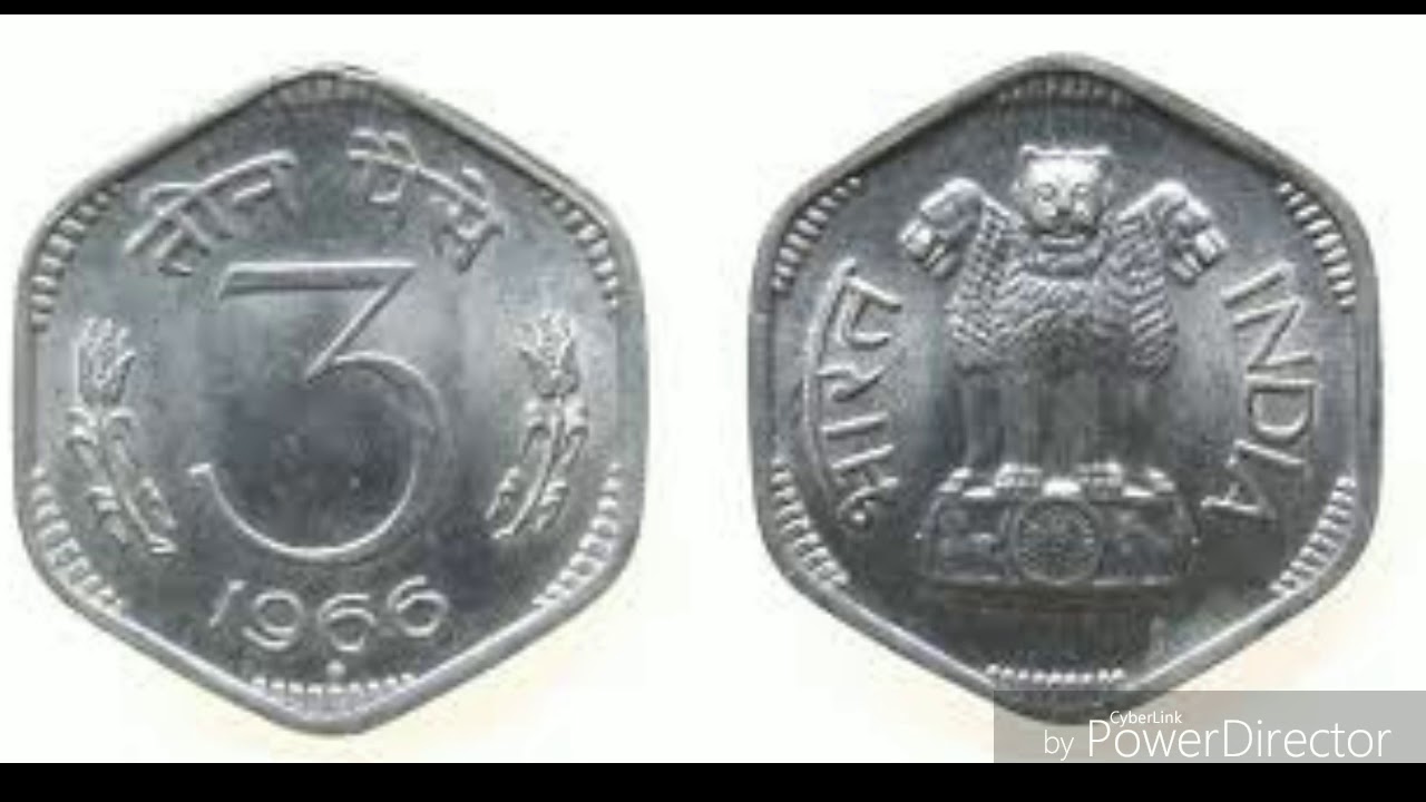 3 paise coin # 3paise aluminium coin # three paise # indian old coins ...